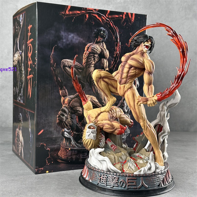 Attack On Titan Eren Jaeger In Combat Action Figures GK PVC Statue 29cm Toy Gift | eBay