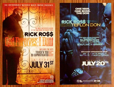 RICK ROSS God Forgives I Don't/Teflon Don Posters Lot +BONUS Hip Hop ...