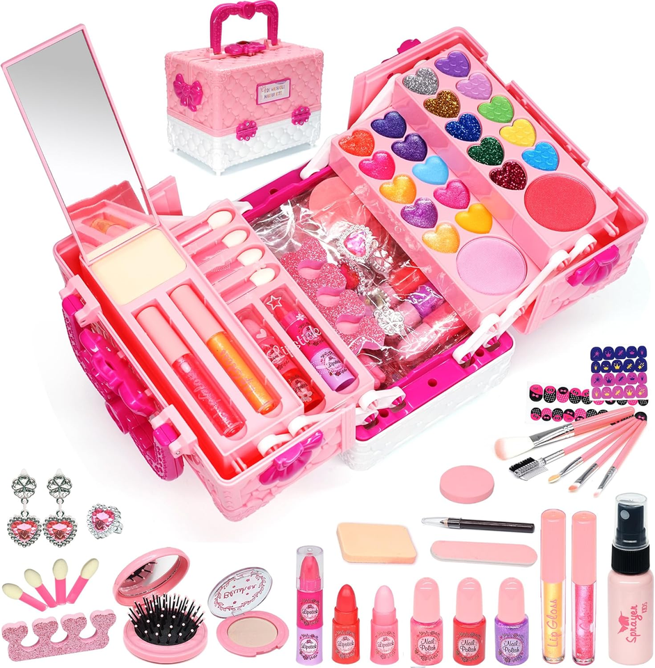 Kids Makeup Sets for Girls - 52 PCS Washable Makeup for Children, Girls ...