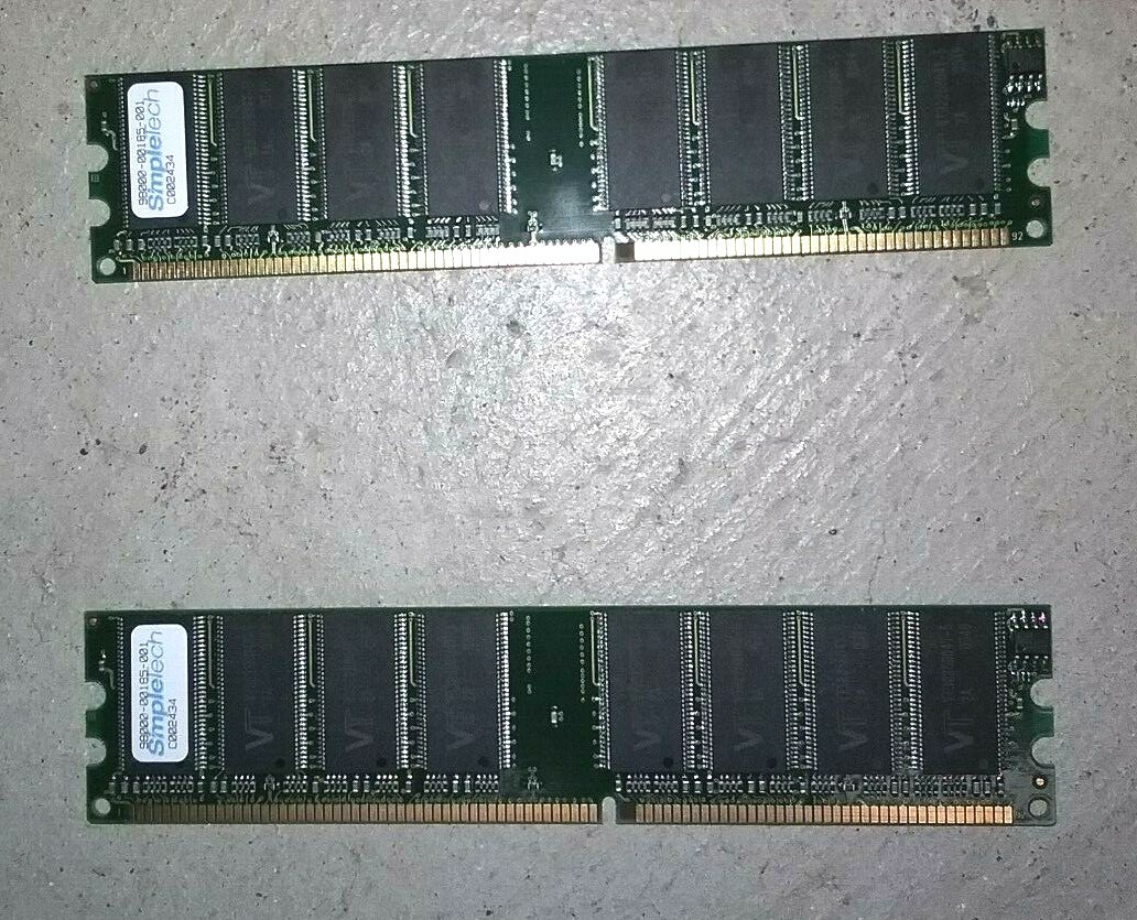 SimpleTech 512MB PC3200 DDR 400 RAM Pair | eBay