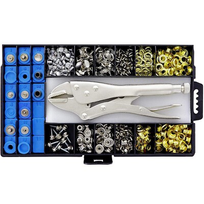 Snap Grommet Eyelet Rivet Plier Tool 400-PC Kit Complete Fastener ...