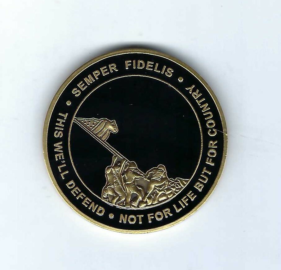 UNITED STATES MARINE CORPS USMC IWO JIMA SEMPER FIDELIS PARATUS MEDAL ...