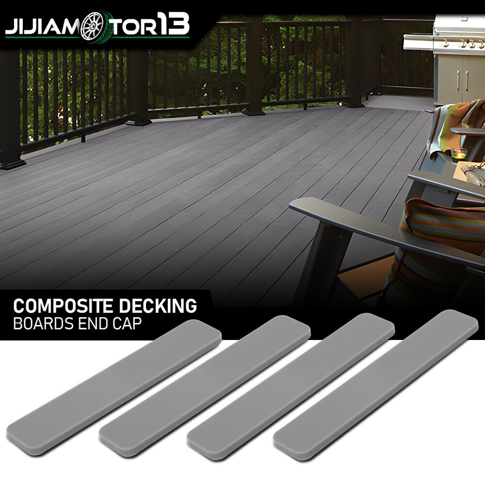 New Dark Gray Composite Decking boards End Cap Set (4 pcs in One ...