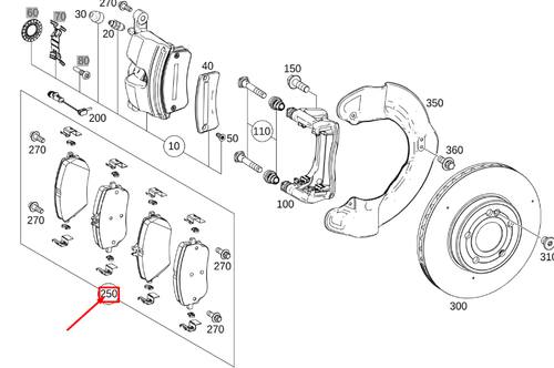 MERCEDES-BENZ GLB X247 Front Wheel Brake Pad Set A0004203005 NEW ...