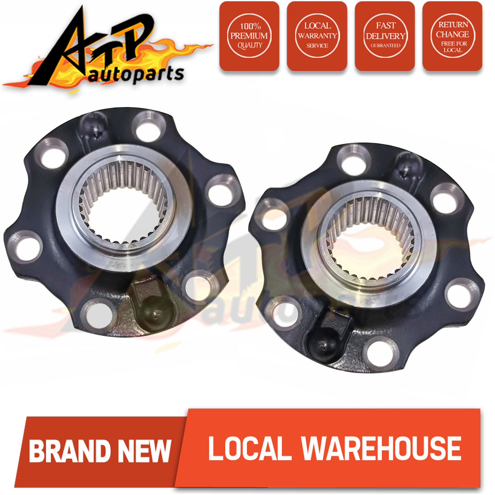 PAIR Front Axle Drive CV Flange suits HDJ100 UZJ100 V8 FZJ105 HZJ105 ...