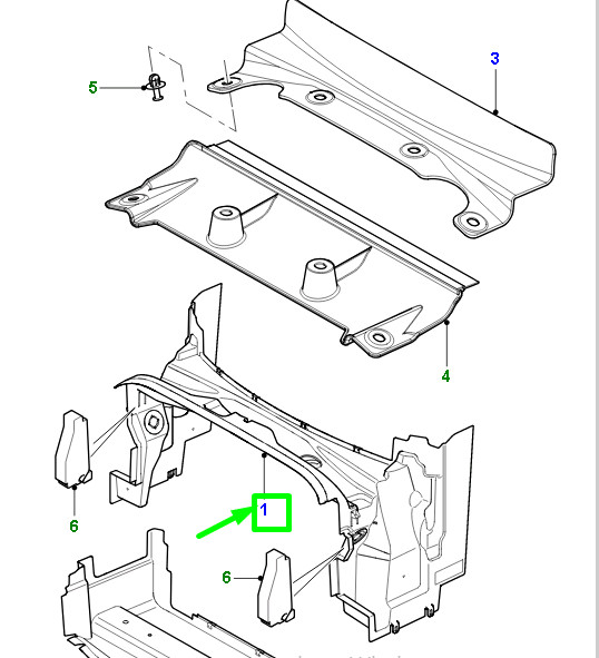 JAGUAR XF X250 Radiator Cooling Upper Deflector Shield C2Z13531 GENUINE ...