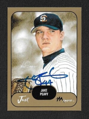 Jake Peavy Autograph Signed 2002 Just Minors Gold Padres Rookie RC Card ...
