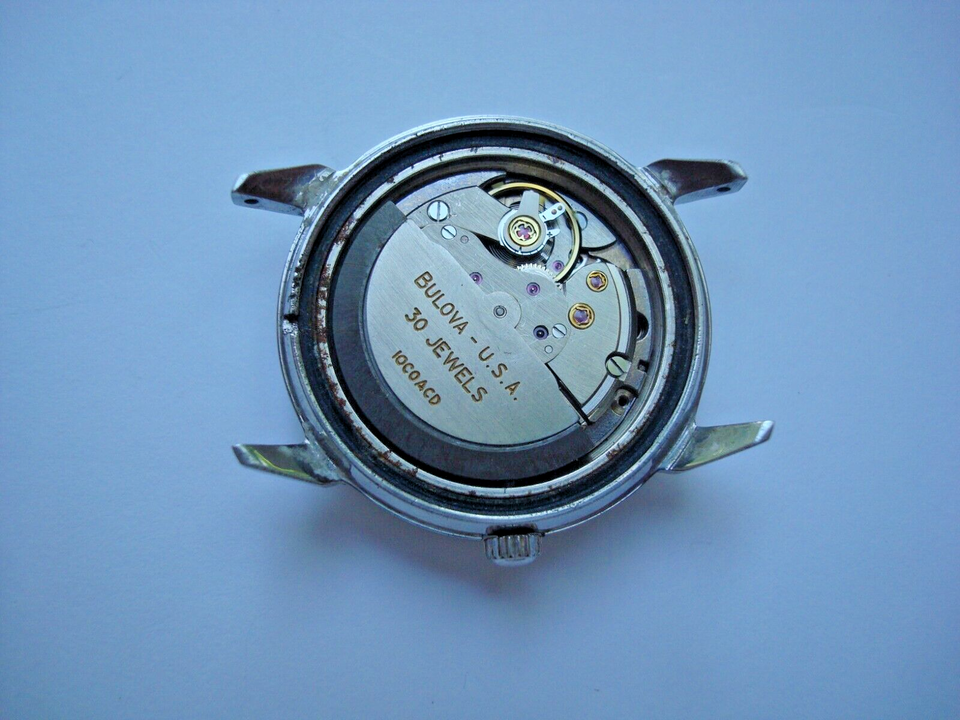 Bulova M6 Mens Automatic Selfwinding SS Watch 30 Jewel 11COACD Date USA ...