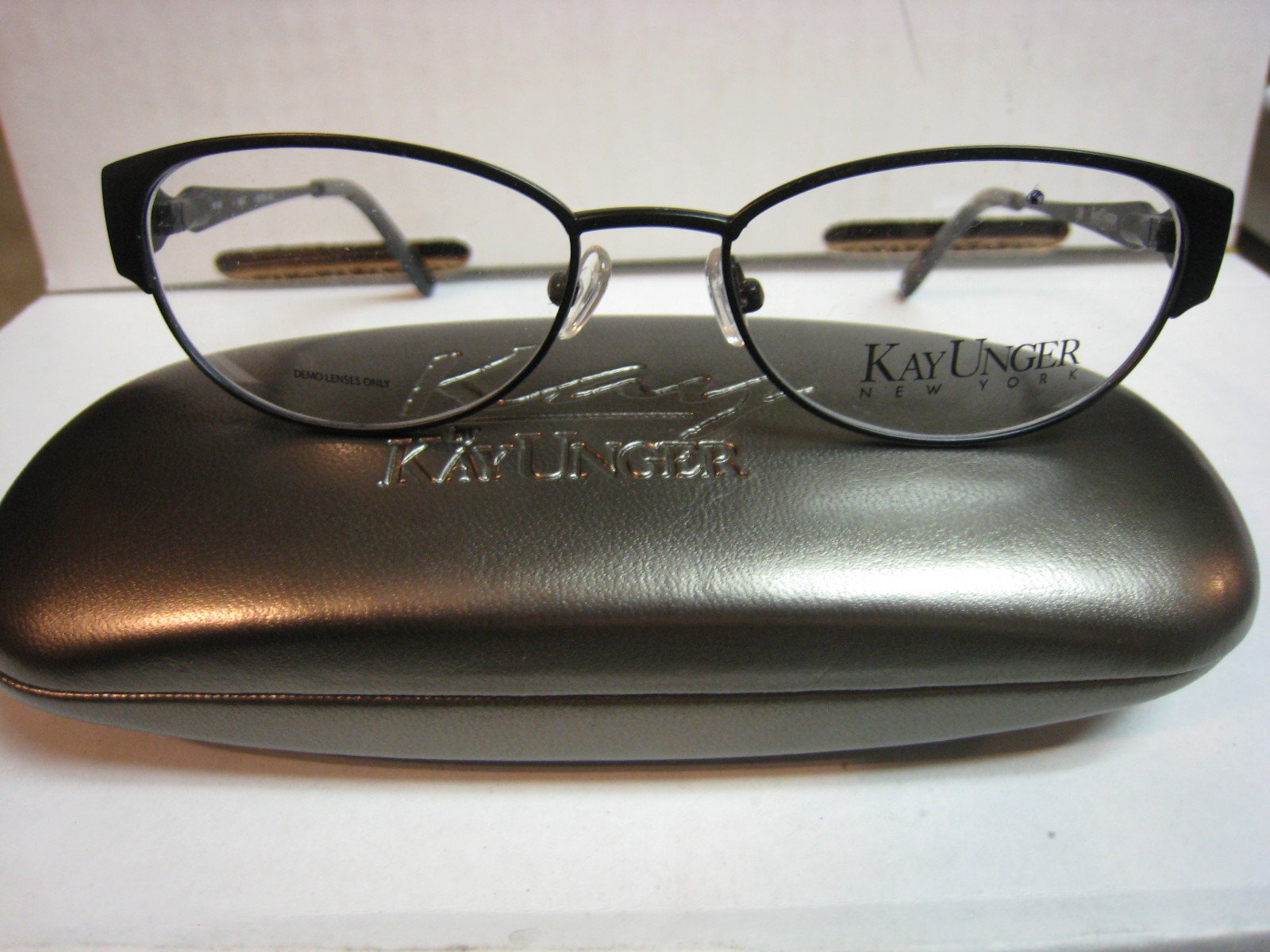 KAY UNGER EYEGLASSES FRAME K145 BLACK 52-16-135 WITH CASE AUTHENTIC | eBay