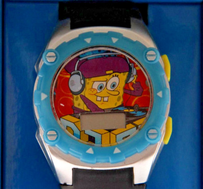 Childs SPONGE BOB SQUARE PANTS LED Watch W/STORAGE BOX NIB | eBay