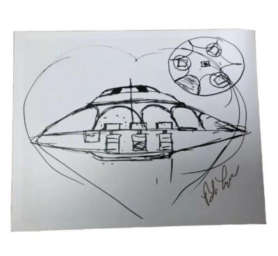 Bob Lazar UFO Drawing - Print (signed) SOLD OUT | eBay