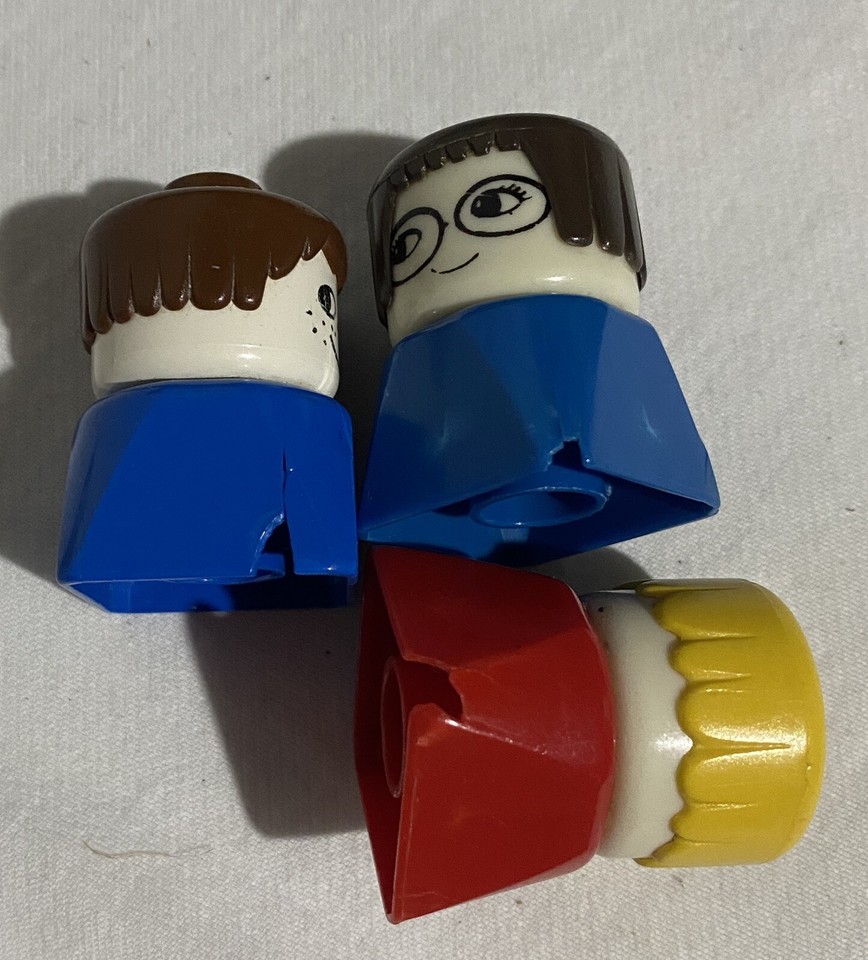 Lego Duplo Chunky People Block Square Figures Old Style Lot Of 5 ...