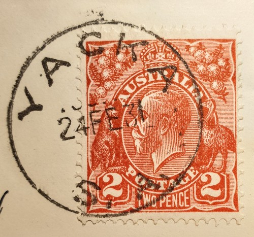 Australia KGV head 2d Red postmark Yacka | eBay Australia