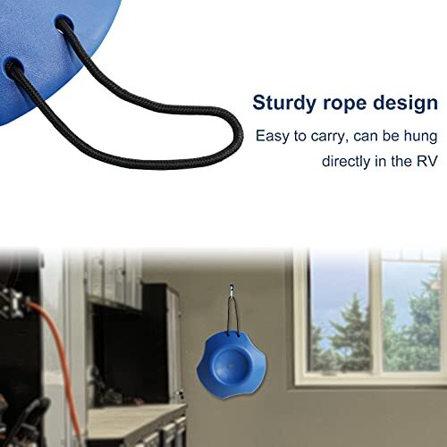 Visible Blue Trailer Stopper Tongue Jack Wheel Dock Chock Stabilizer ...