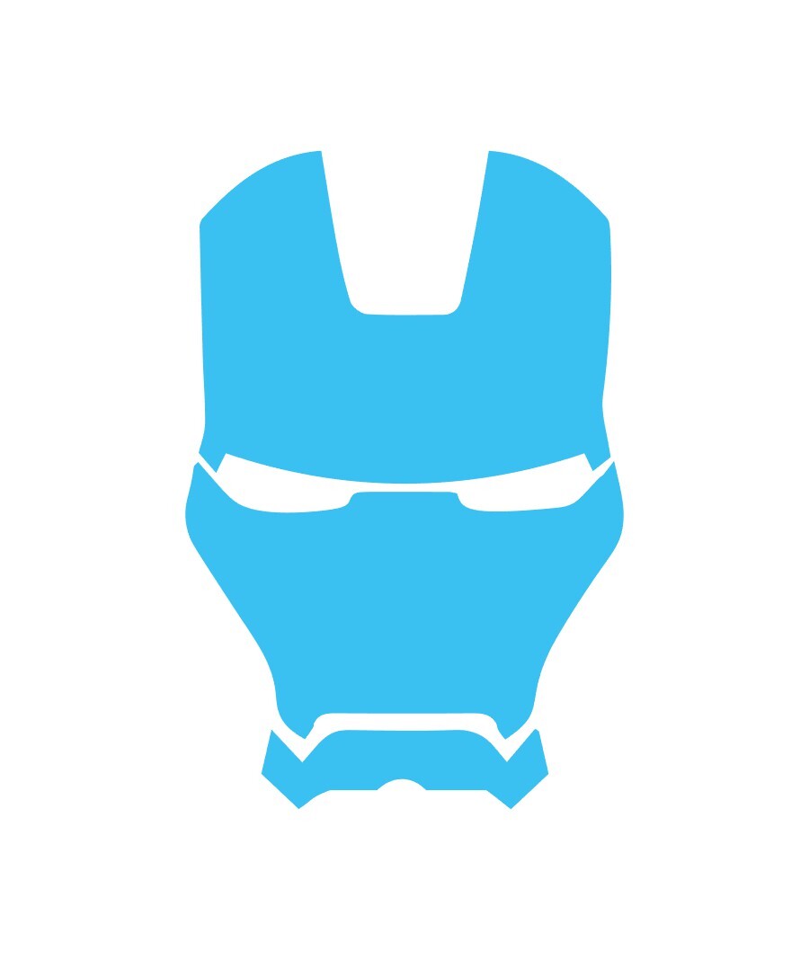 Iron Man Black And White Mask