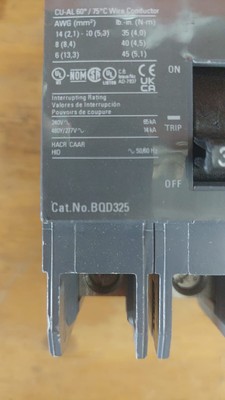 SIEMENS BQD325 CIRCUIT BREAKER 25A 3P Type BQD | eBay