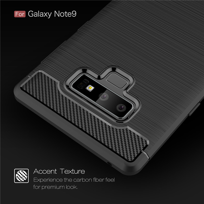 For Samsung Galaxy Note 9 Case Carbon Fibre Gel Cover Ultra Slim ...