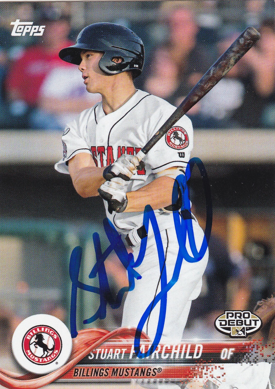 STUART FAIRCHILD BILLINGS MUSTANGS SIGNED CARD REDS DIAMONDBACKS GIANTS ...