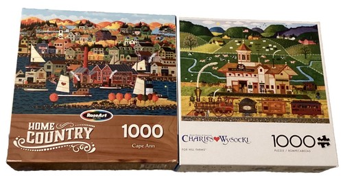 Lot of 2 1000 Piece Charles Wysocki & Rose Art Jigsaw Puzzles All New ...