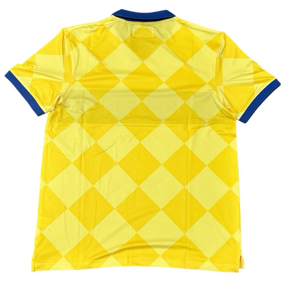 NWT Bogey Boys Men's Athletic Checkered Polo Shirt Golf Pullover Yellow ...