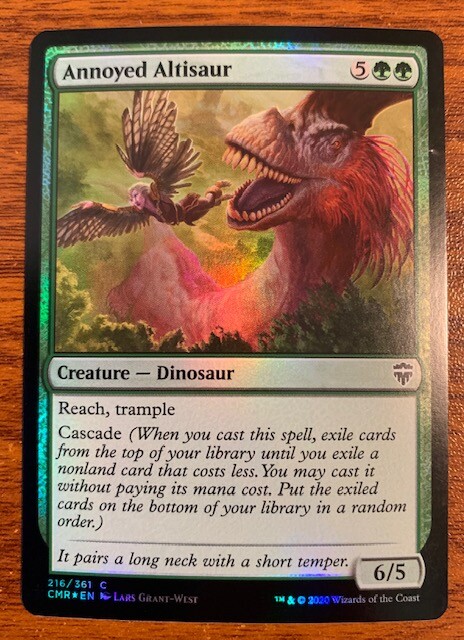 2020 Magic the Gathering MTG Commander Legends Foil Annoyed Altisaur ...