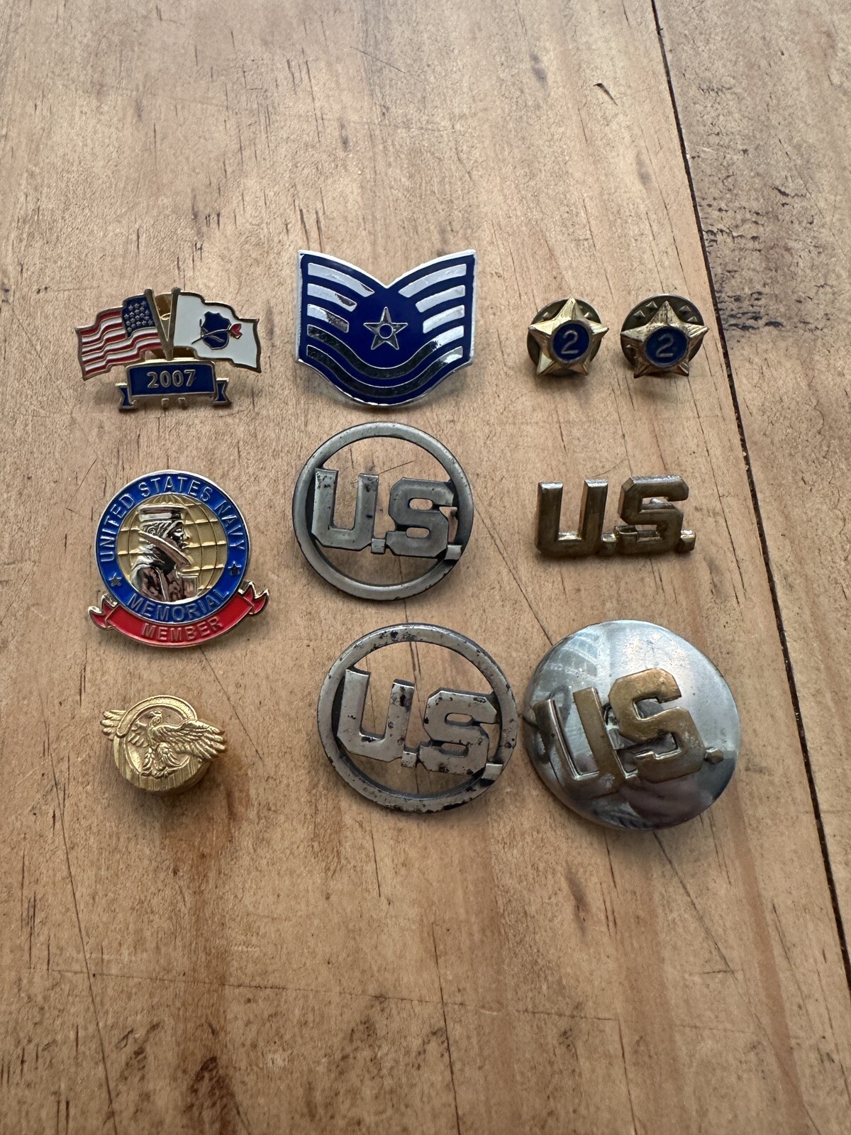 Lot (9) Vintage US Military Pin Lapel Pins United States Navy | eBay