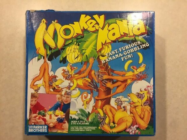 Vintage Monkey Mania Board Game by Parker Brothers - 1990 Edition ...