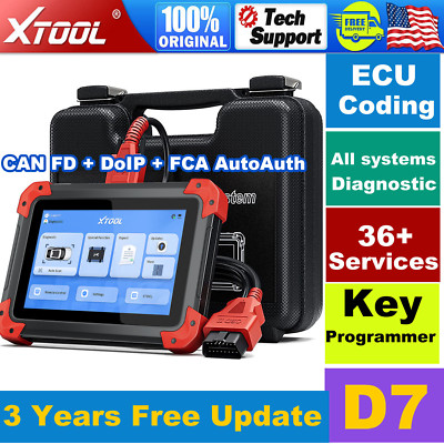 XTOOL D7 V2.0 OBD2 Diagnostic Full System Scanner Bidirectional Key ...