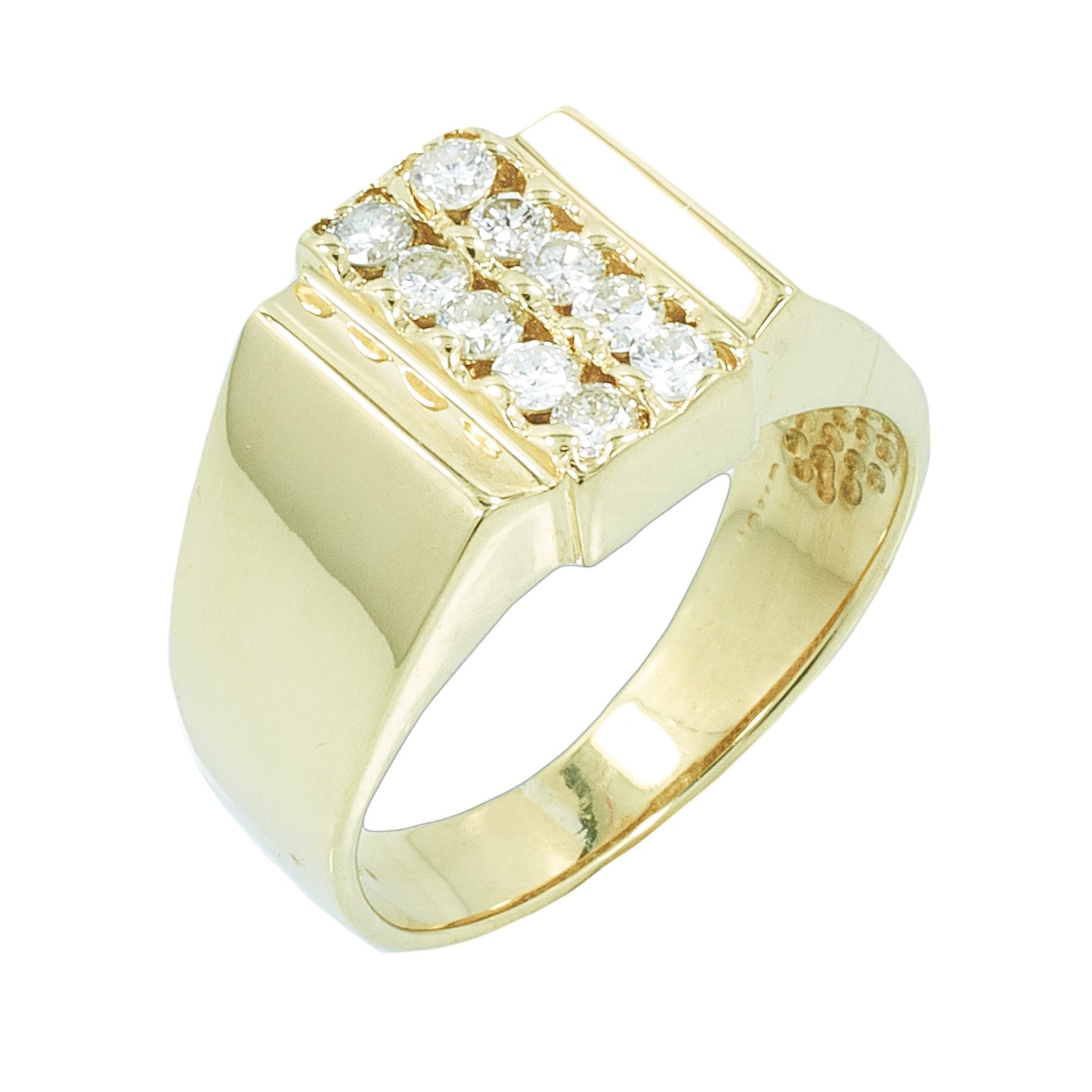 18K Yellow Gold 0.50Ct ISI2 Round Diamond Full Cut 6.8 Grams Ring Size ...
