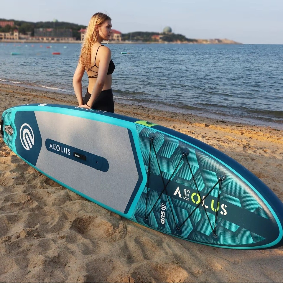 COMPLETE Inflatable WindSurfer: Board, Sail, Paddle, Ankle tether, Pump ...