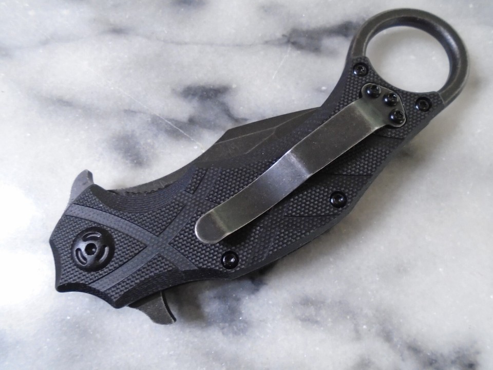 Fox Edge Emerson Wave Ball Bearing Pivot Pocket Knife Tanto Karambit FE ...