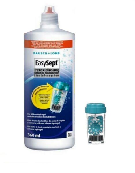 Bausch and Lomb EasySept Peroxide Solution Contact Lens Cleaner for ...
