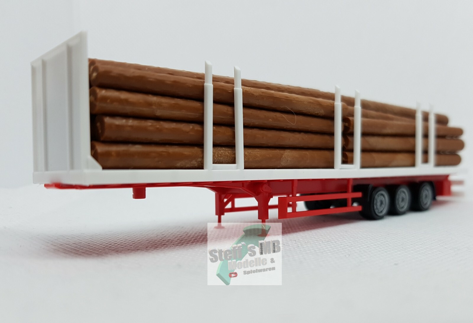 Herpa 076845 Rungenauflieger mit Ladung Kurzholz