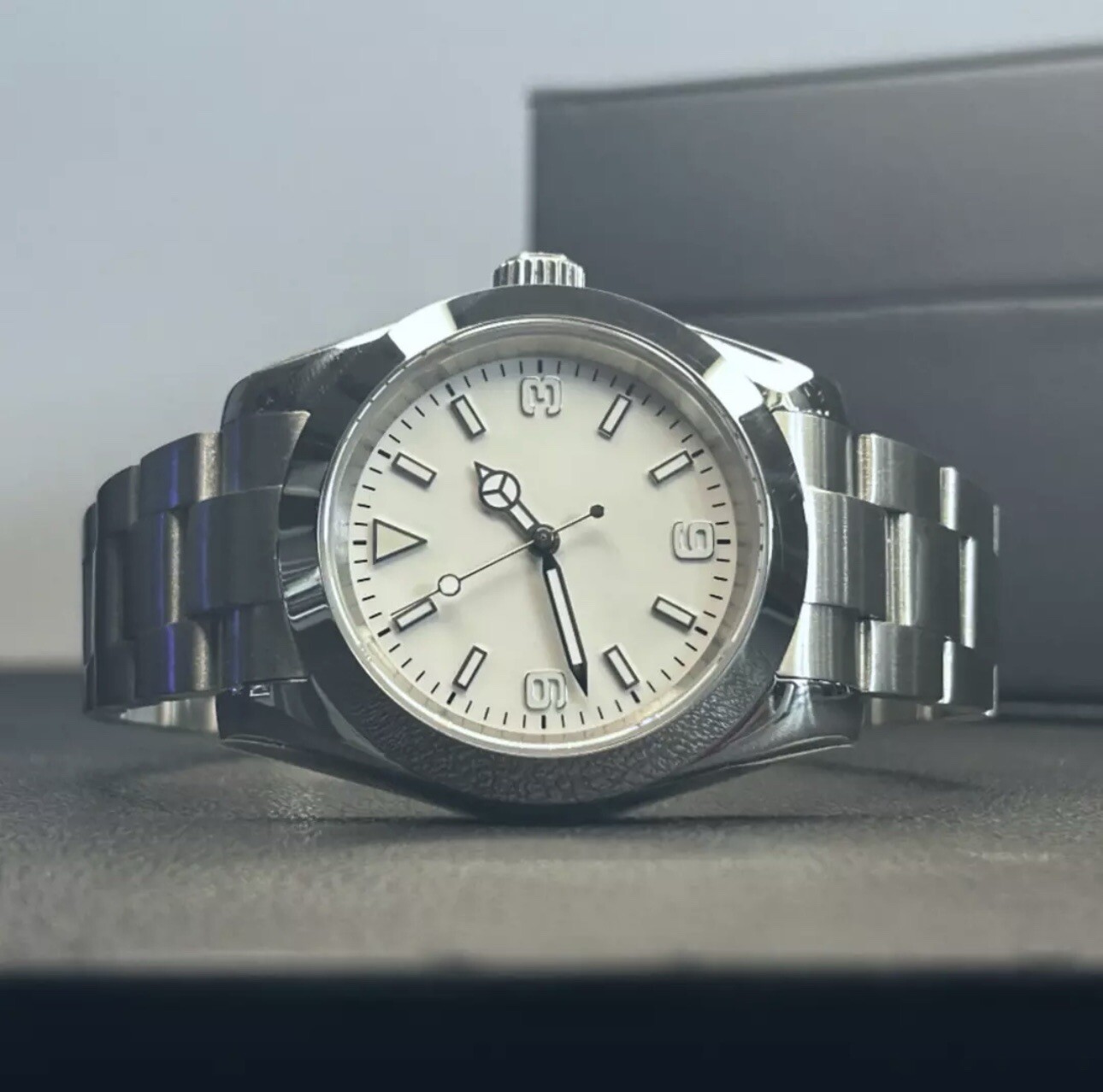 39mm Custom Explorer Mod Watch White 369 Dial Sapphire Crystal w/NH35 ...