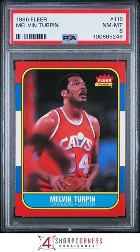 1986 FLEER #116 MELVIN TURPIN RC CAVALIERS PSA 8 | eBay