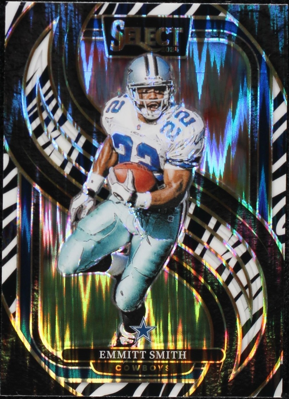 2024 Panini Select - Premier Level Emmitt Smith #155 Zebra Shock Prizm ...