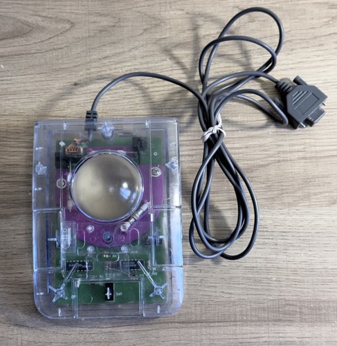 MOUSE COMMODORE AMIGA Ibm PC CRYSTAL TRACKBALL PC 95010-02 Vintage | eBay
