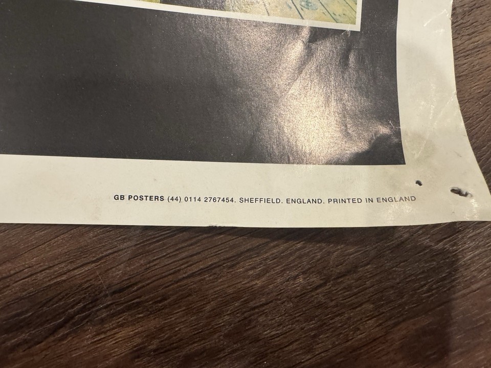 Poster- OASIS 1995 "Live Concert" Original License Underworld(Gallagher ...