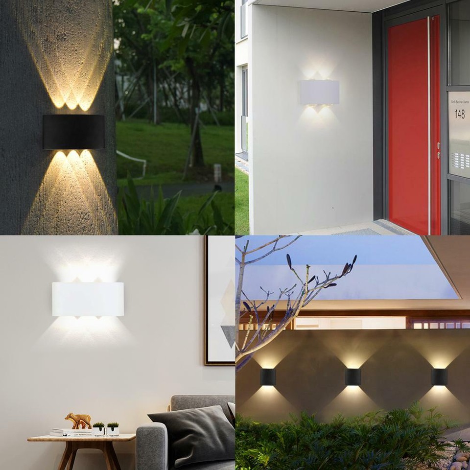 LED Wall Light 2W 4W 6W 8W Dual Head Sconce Lamp Light Fixture Outdoor ...