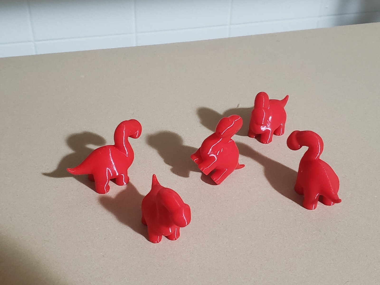 5pc Dickasaurus dicklodocus 3D Print Figurine (red) Bachelorette ...