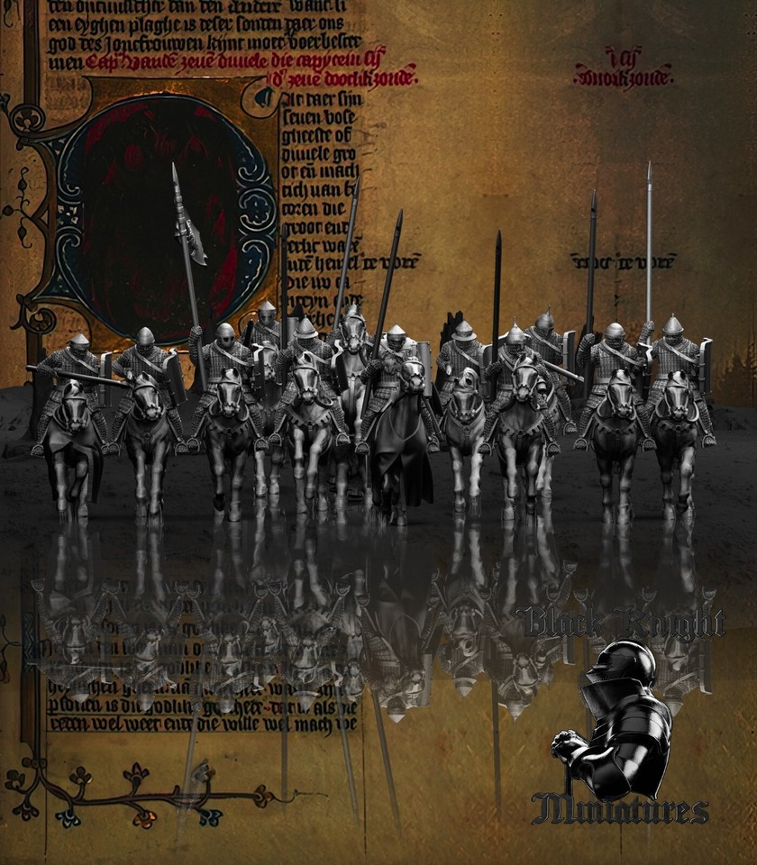 Black Knight Miniature Medieval 13th Century Lithuanian Noble Cavalry ...