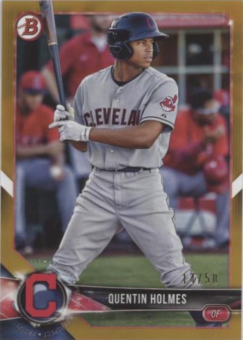 2018 Bowman - Prospects Quentin Holmes #BP88 Gold /50 (RC) for sale ...