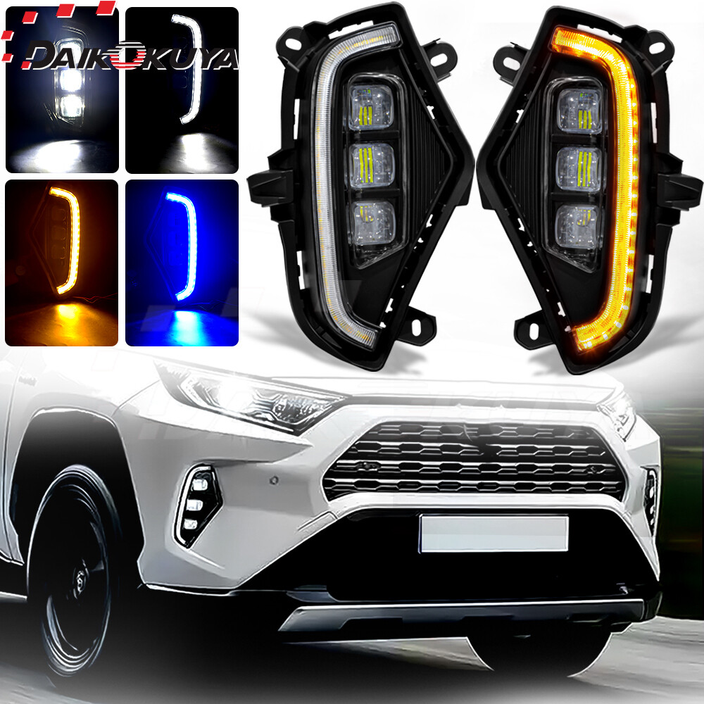 LED Fog Lights For 2019 20 21 22 Toyota RAV4+DRL Turn Signal Front ...