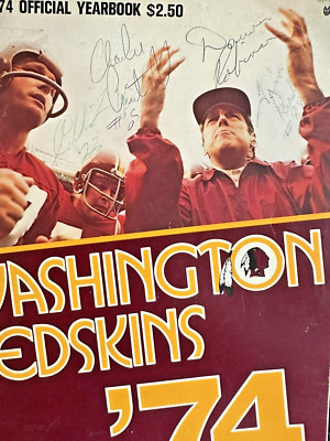 Washington Redskins Official 1974 Team Yearbook Signed w/ Smith ...