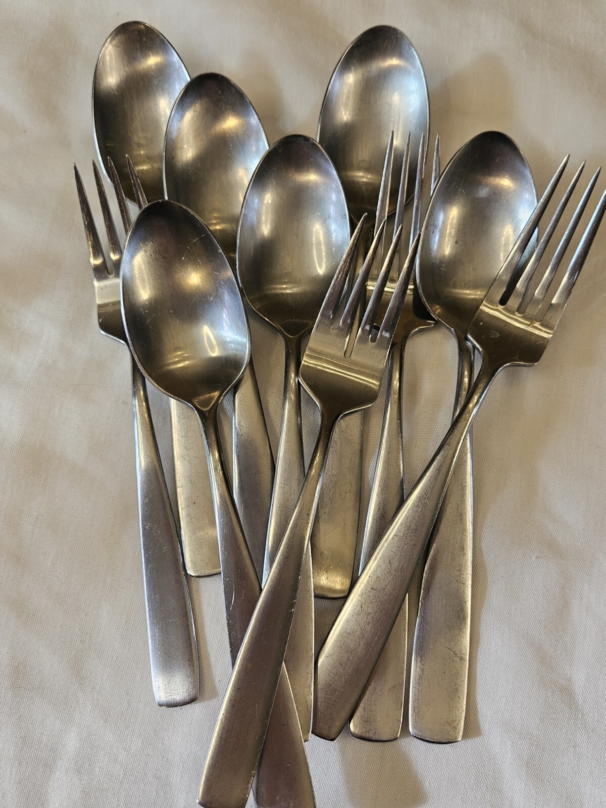 Yamazaki BOLO Satin Stainless Steel Flatware Set of 10 Spoons and Forks | eBay