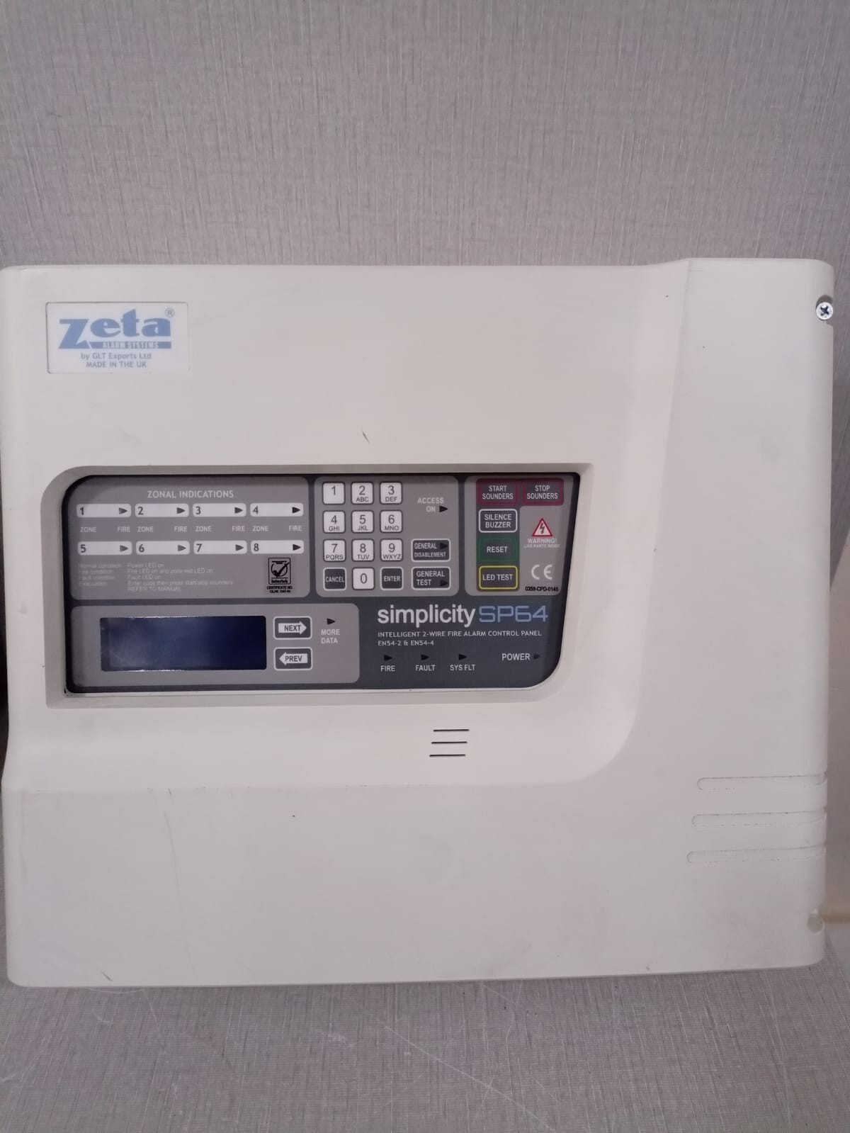 ZETA Simplicity SP64 Intelligent 2-Wire Fire Alarm Control Panel / SP64 ...