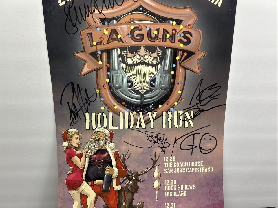 RARE SIGNED L.A. GUNS 2023 WHISKY A GO GO GIG POSTER & TICKET TRACII ...