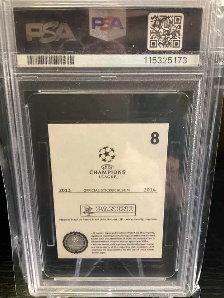 2013-14 Panini UCL Manchester United Team Badge Sticker #8 PSA 9 Mint ...