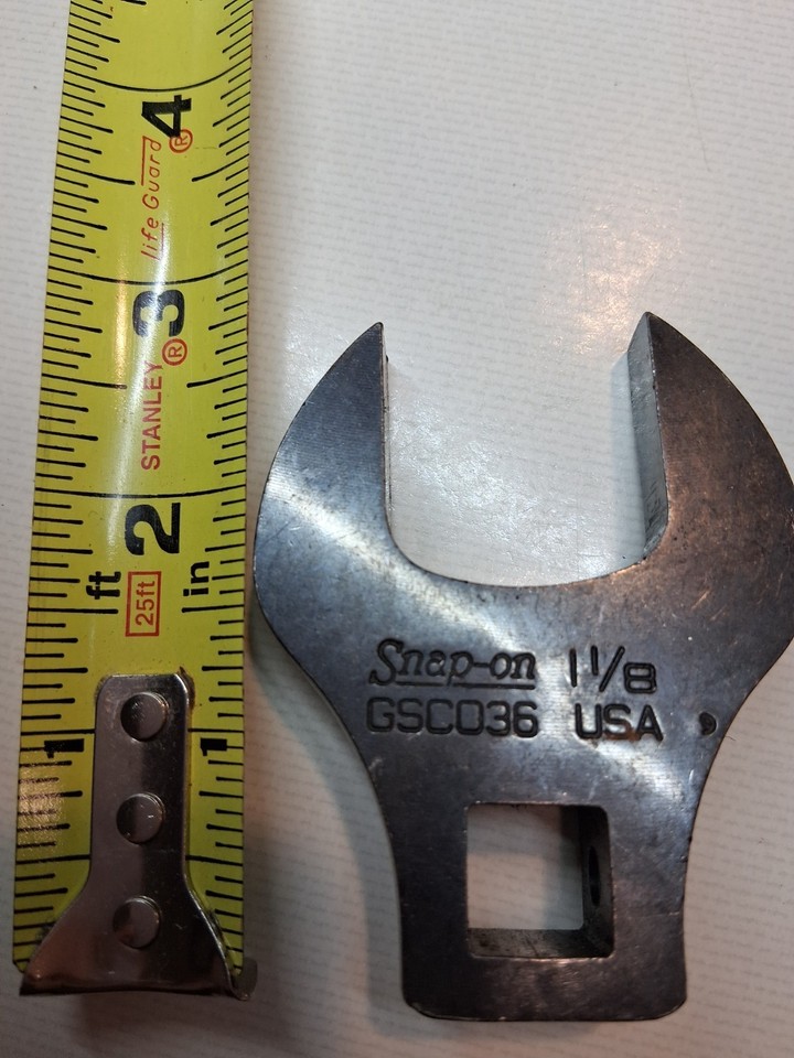 Snap On 1 1/8 opened end industrial crow foot wrench | eBay