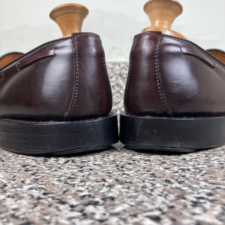 Allen Edmonds Grayson 8287 Burgundy Shell Cordovan Tassel Loafer Size ...